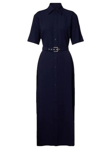 Ralph Lauren Belted Wool Midi Shirt Dress - No