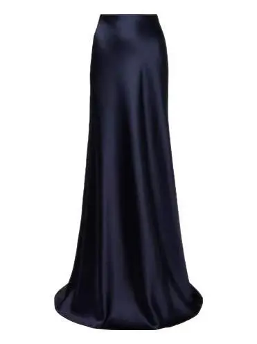 Ralph Lauren Satin Maxi Skirt - Black