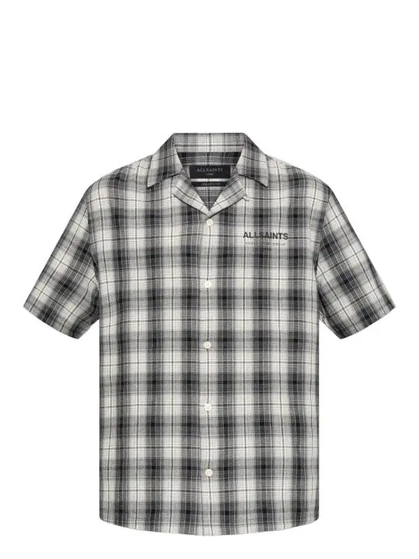 ALLSAINTS Checked Short-sleeved Shirt - Gray
