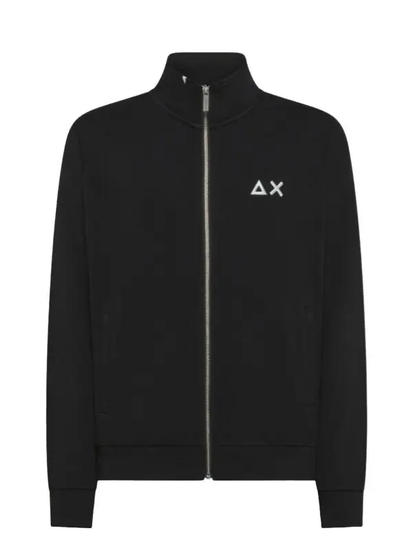 SUN 68 Zip-through Logo Sweatshirt - Black