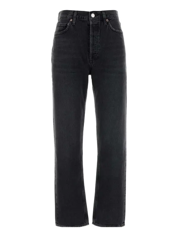 AGOLDE Belted Denim Trousers - Black