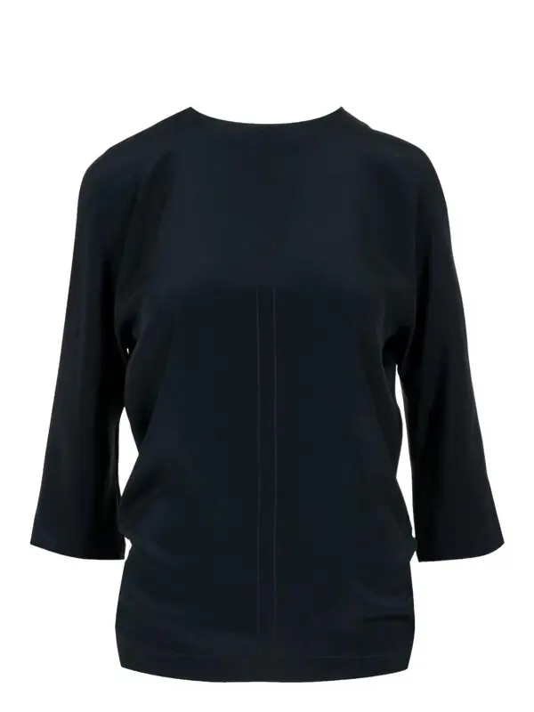 N.21 Crew Neck Three-quarter Sleeve Top - Black