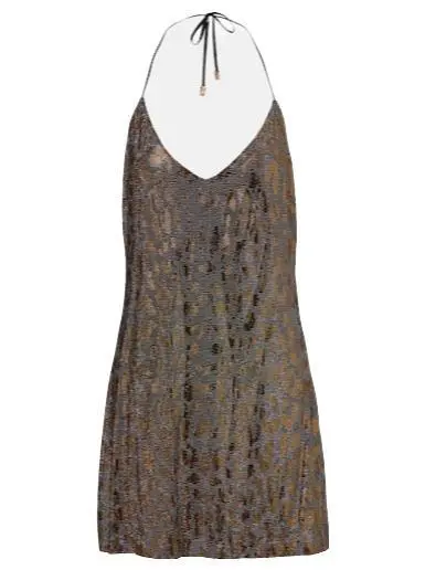 Roberto Cavalli Embellished Halterneck Slip Dress - Multicolor