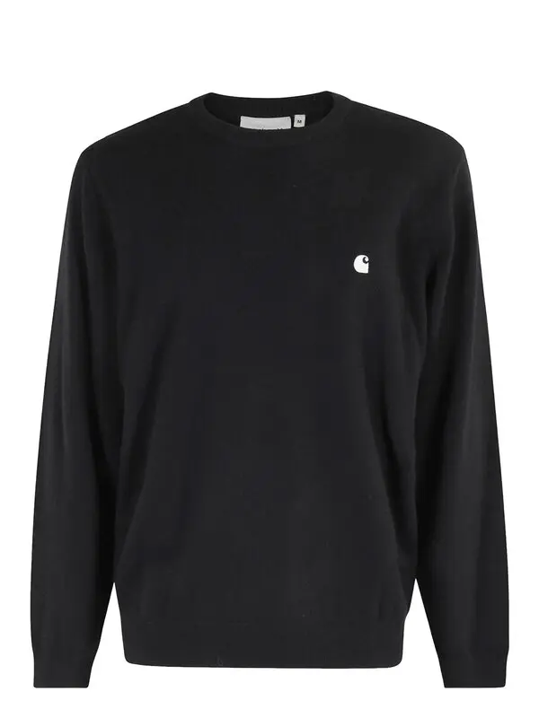 Carhartt Work In Progress Logo Crew Neck Sweatshirt - Black