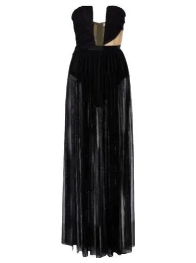 NENSI DOJAKA Semi-sheer Gown - Black