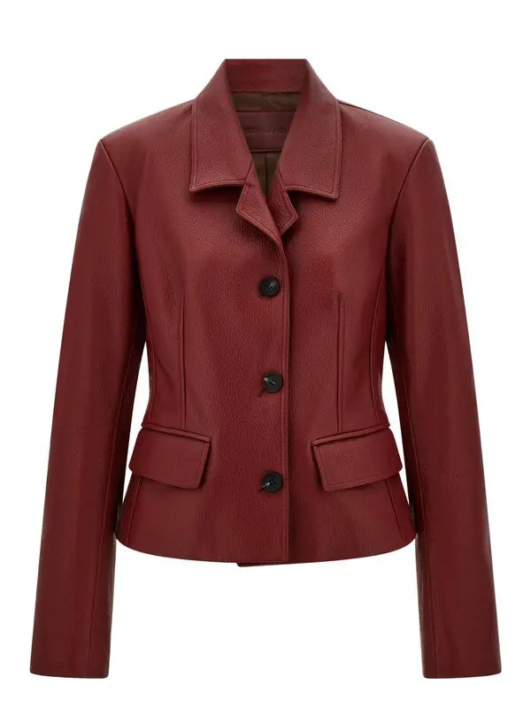 FERRAGAMO Fitted Deerskin Jacket - Red