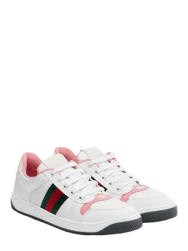 Gucci Screener Leather-trimmed Sneakers - Multicoloured