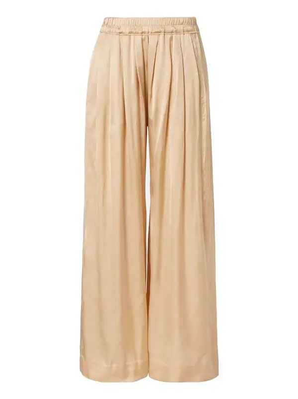 Isabel Marant Étoile Nolia Satin Wide-leg Pants - Gold