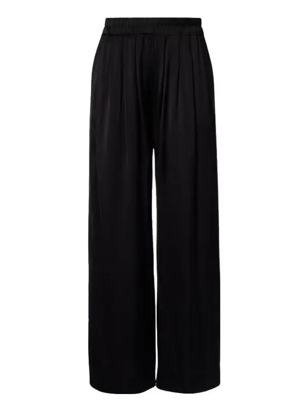 Isabel Marant Étoile Nolia Satin Wide-leg Pants - Black