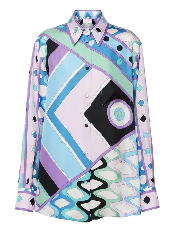 Emilio Pucci Vivara Silk Twill Shirt - Multicoloured
