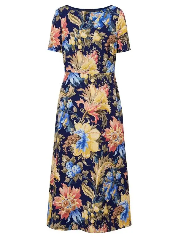 Etro Floral Midi Dress - Blue