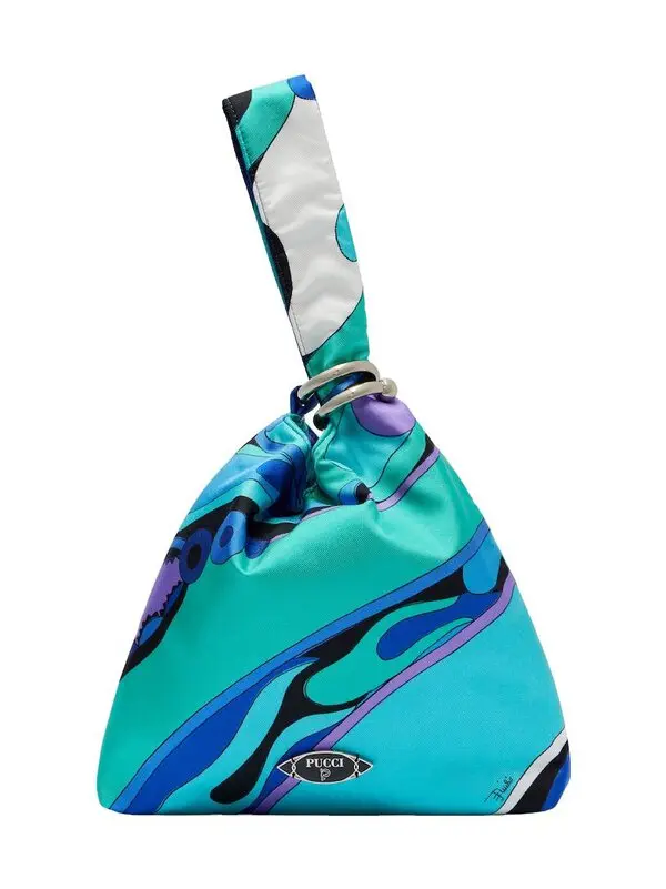 Emilio Pucci Emilio Orchidee Twill Top-handle Bag - Blue