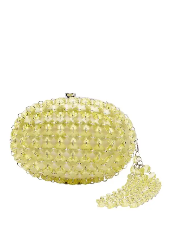 SELF-PORTRAIT Embellished Clutch - Yellow