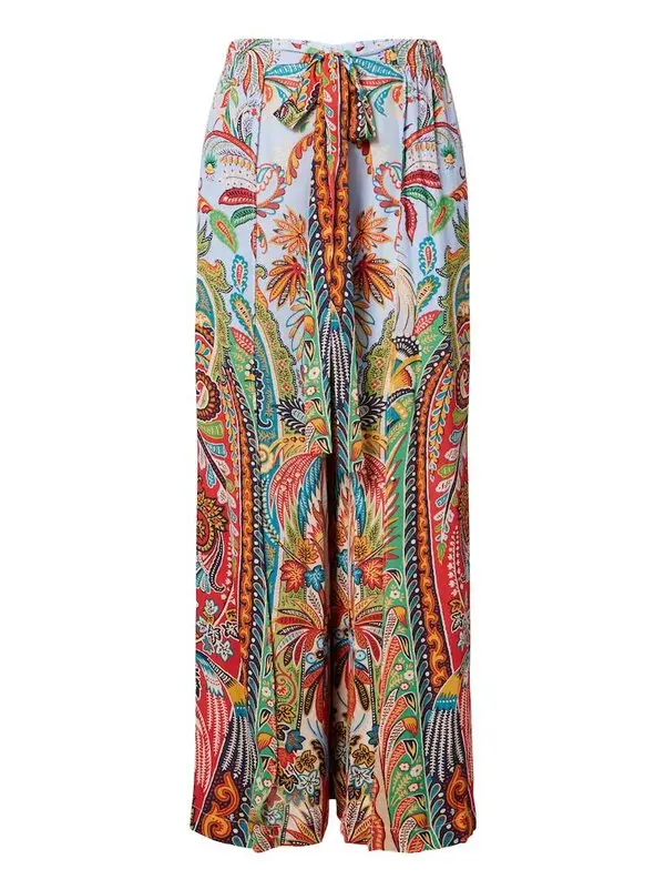 Etro Paisley Print Wide-leg Pants - Multicoloured