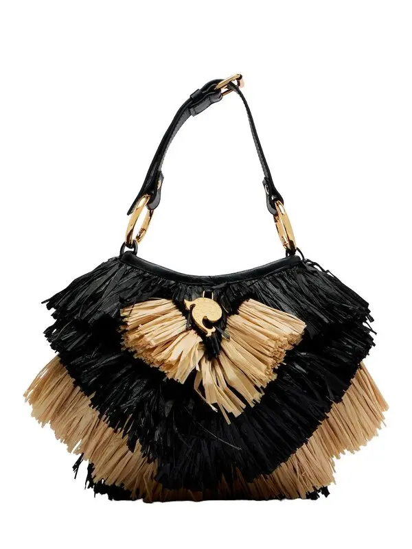 Emilio Pucci Capriccio Raffia Bag - Black