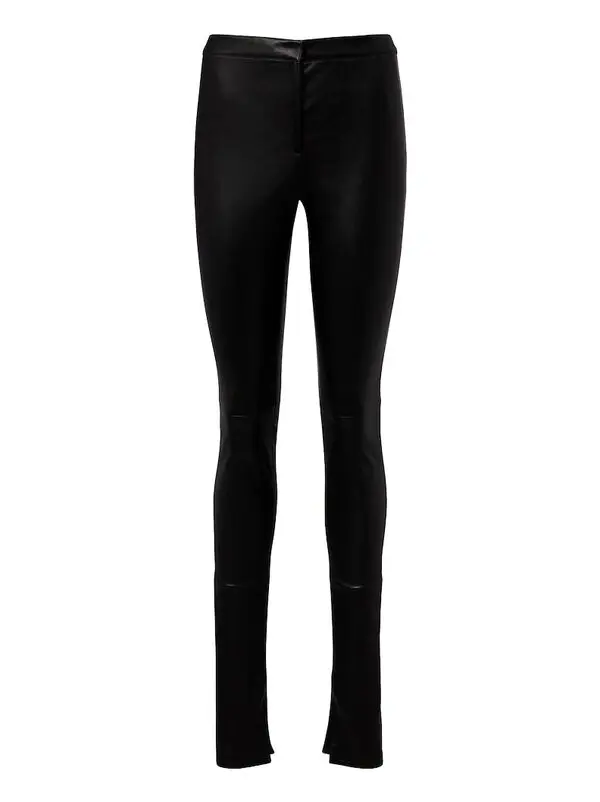 Gucci Leather Skinny Pants - Black