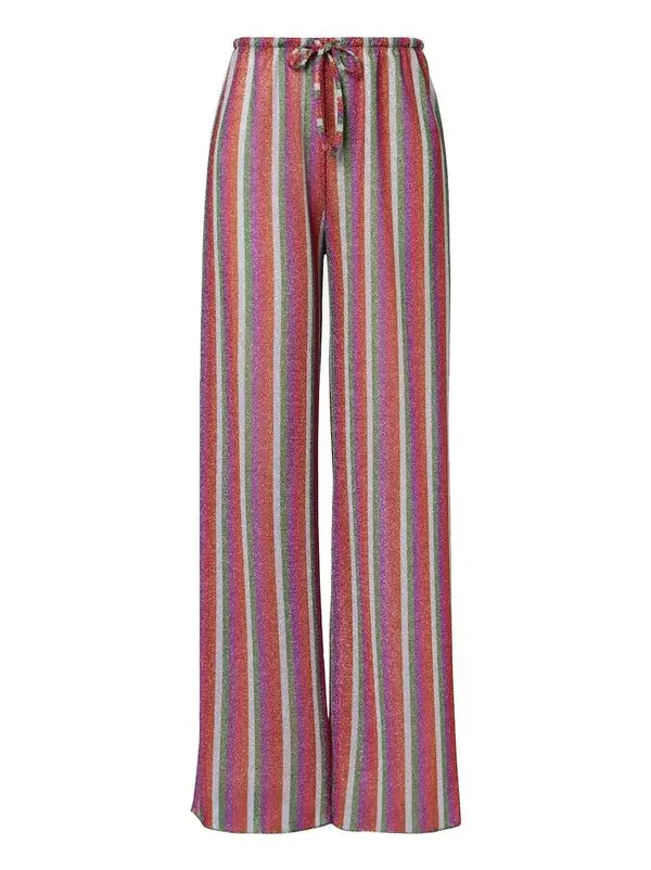 Oseree Lumiere Striped Wide-leg Pants - Multicoloured
