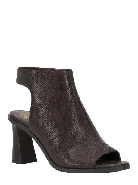 Vince Camuto Peep Toe Block Heel Sandal - Brown Multi