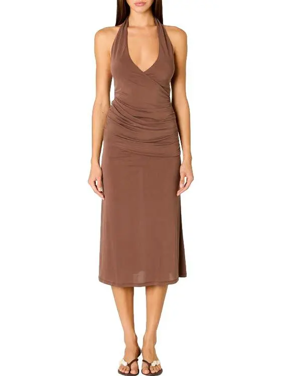 NIA Marina Halter Midi Dress - Java