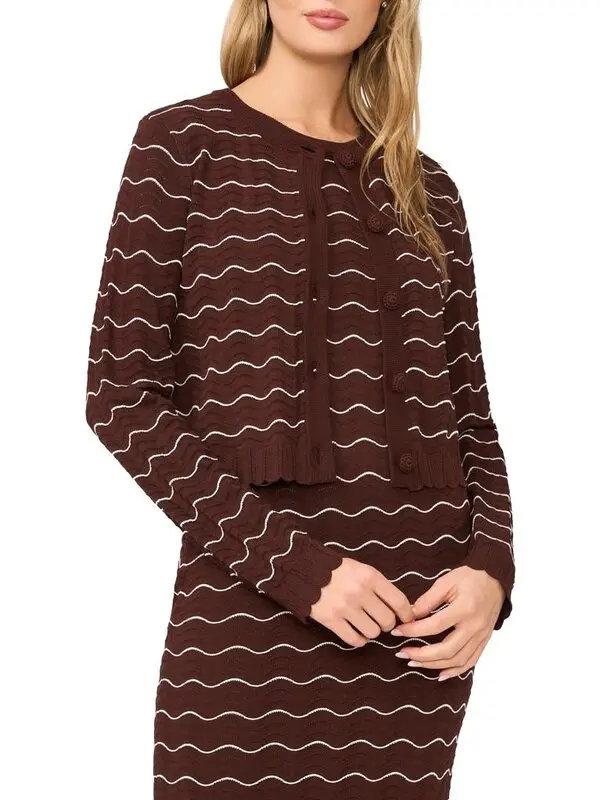Ted Baker London Ripple Scallop Cardigan - Fireplace