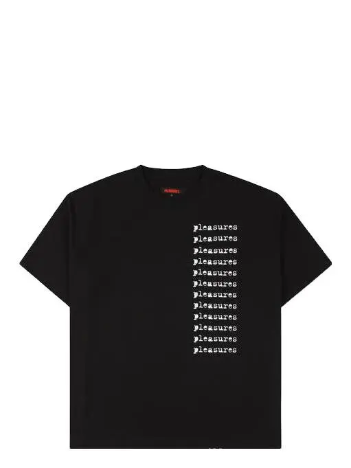 PLEASURES Slip Pocket Logo Graphic T-shirt - Black