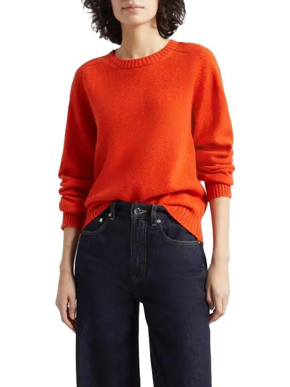 Johnstons Of Elgin Blyth Lambswool Crewneck Sweater - Culloden Red