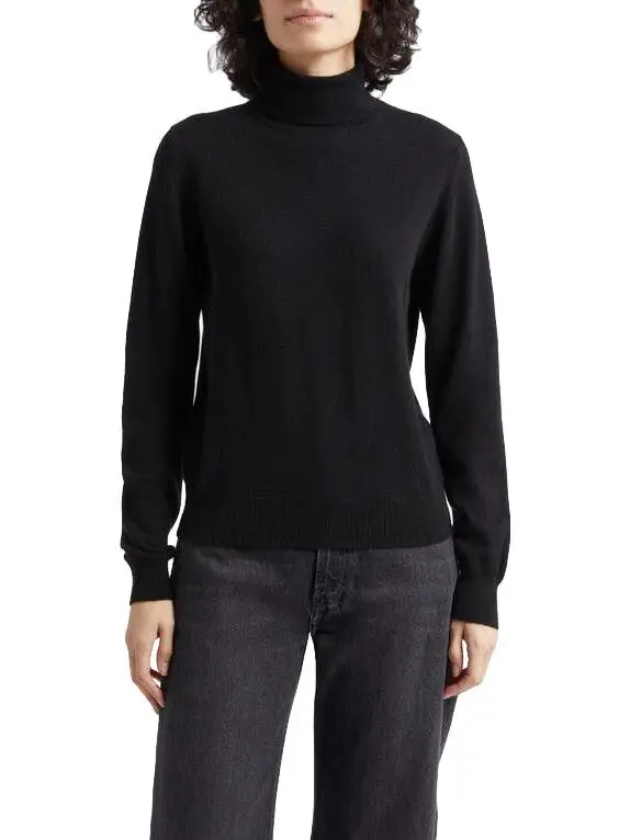 Johnstons Of Elgin Iris Cashmere Turtleneck Sweater - Black