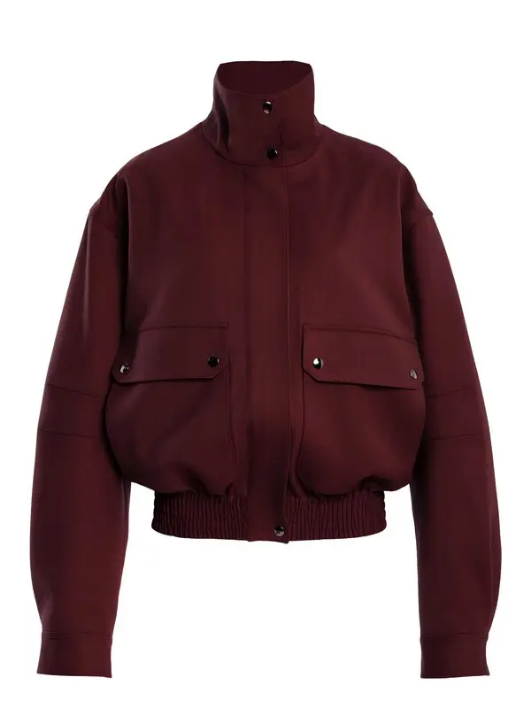Proenza Schouler Aviva Wool Gabardine Jacket - Burgundy