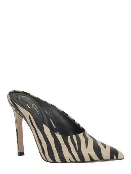 Jessica Simpson Wilix Pointed Toe Stiletto Mule - Bone Multi