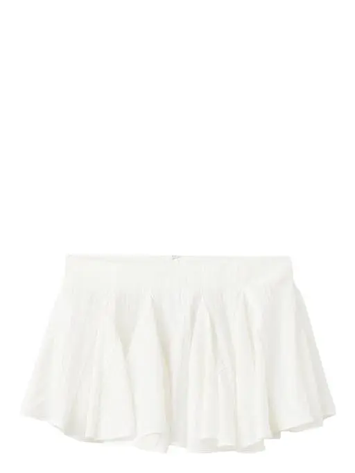 Mango Godet Ruffled A-line Miniskirt - White