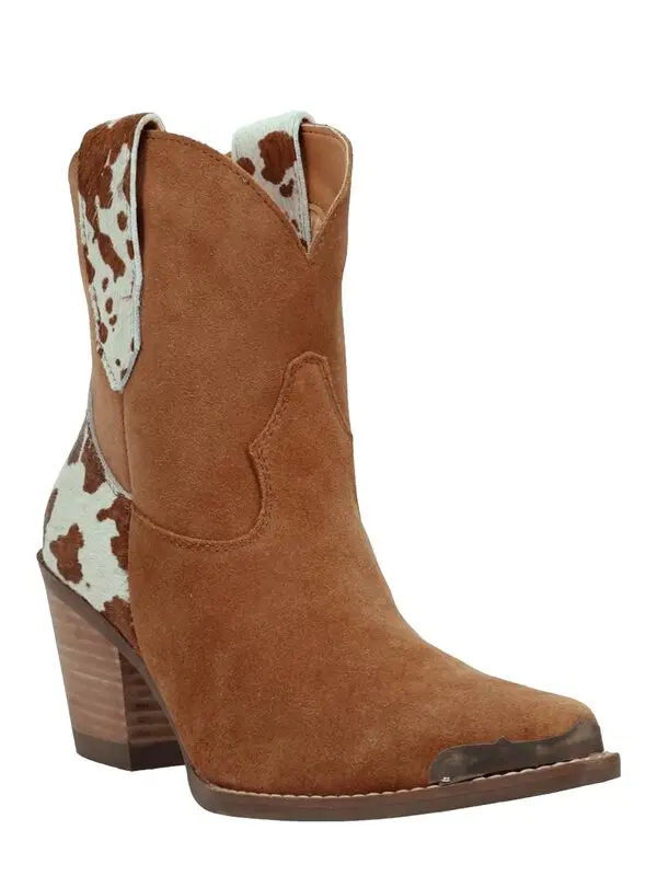 DINGO Texas Charm Calf Hair Bootie - Camel