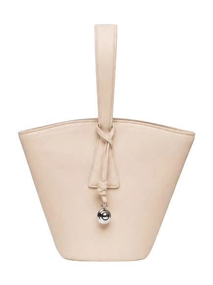 LIFFNER Suede Bucket Bag - Cream