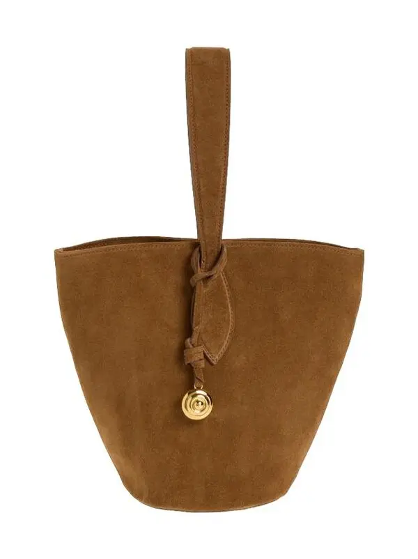 LIFFNER Suede Bucket Bag - Light Brown