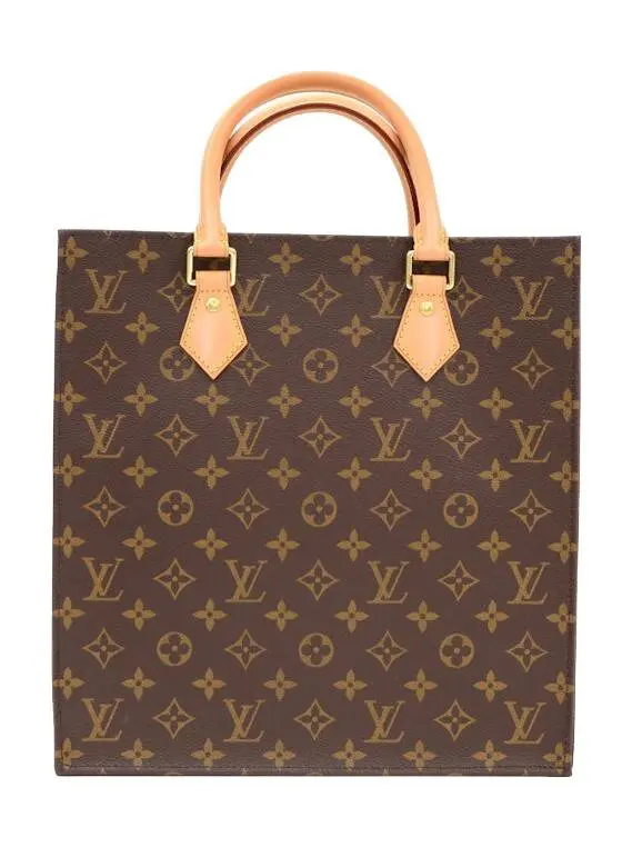 LOUIS VUITTON Sac Plat Monogram Tote - Brown