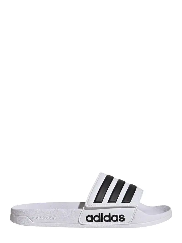 Adidas Adilette Slides With Contrast Detailing - Cloud White/core Black