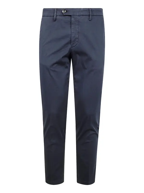 MICHAEL COAL Capri" American Pocket Cotton Trousers - Blue