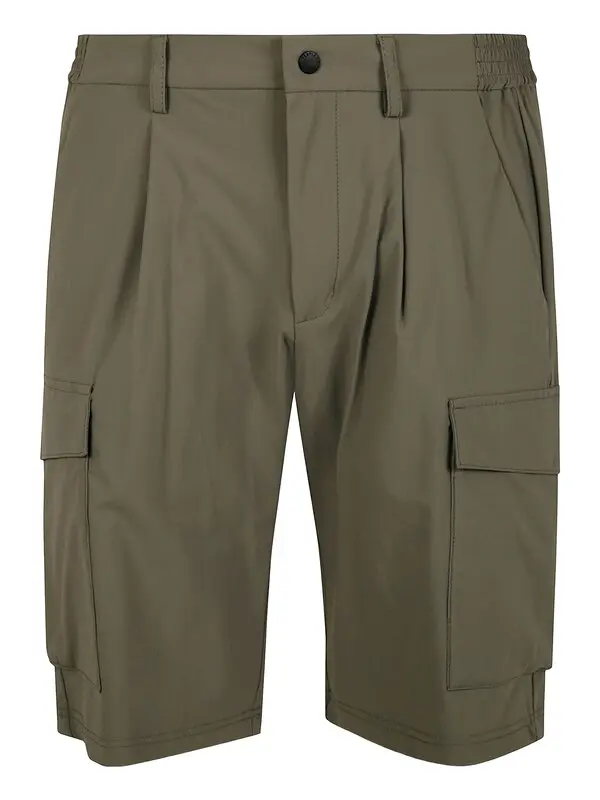 PEOPLE OF SHIBUYA Cargo Bermuda Trousers - Green