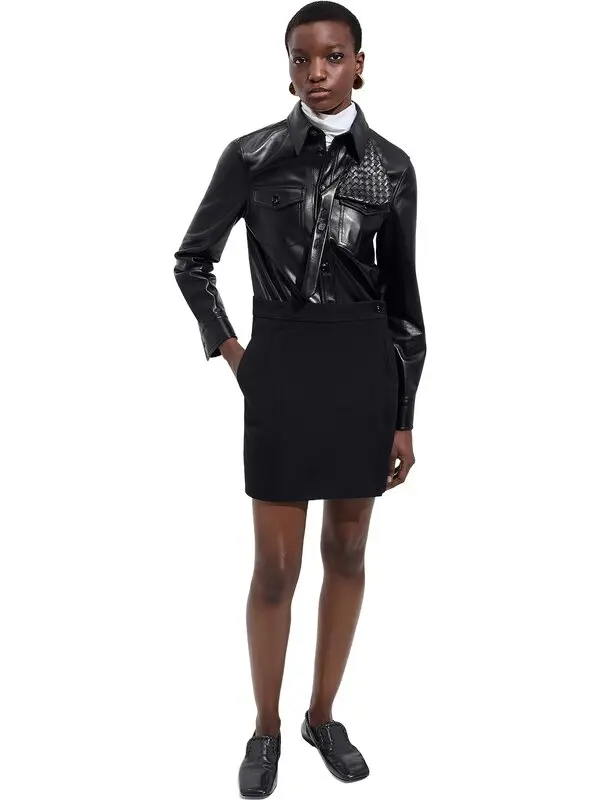 Bottega Veneta Cotton Gabardine Skirt - Double Black