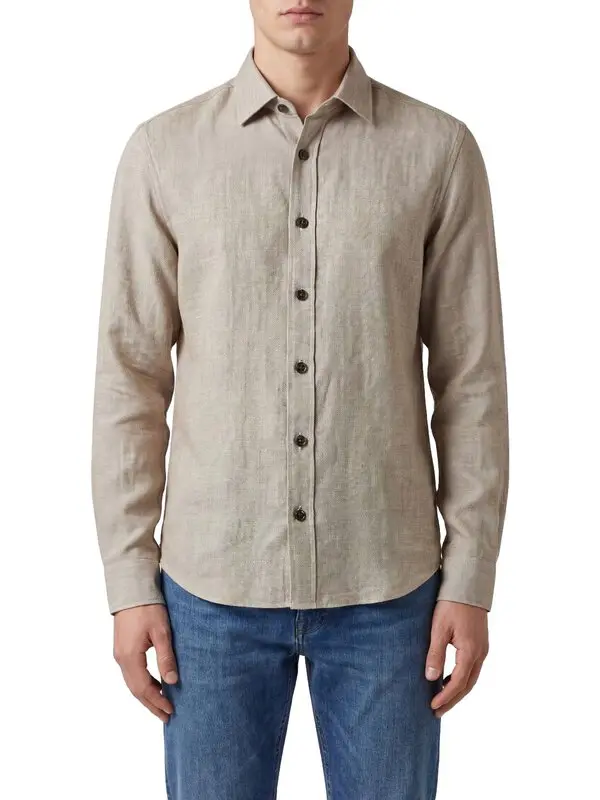 Zegna Shirt Jacket In Linen, Wool, Silk And Cashmere - Grey