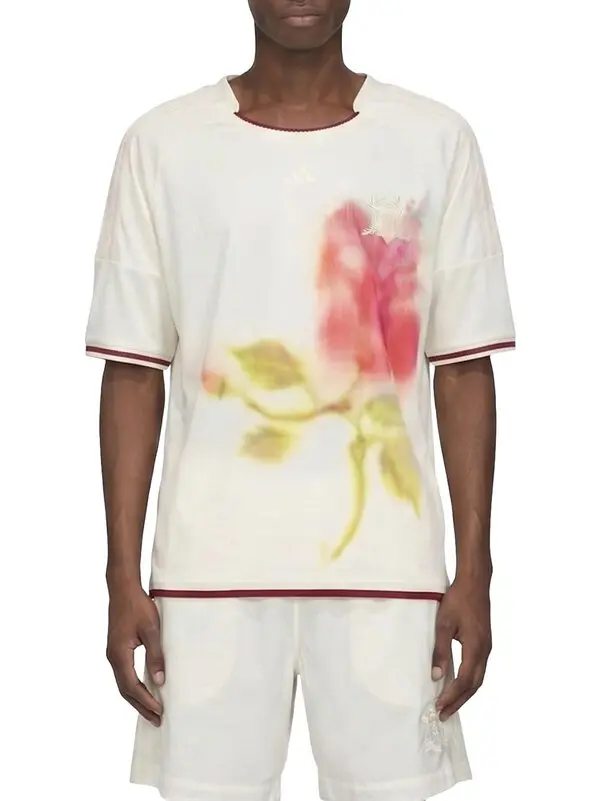 ADIDAS ORIGINALS BY WALES BONNER Wales Bonner X Adidas Originals Floral Print Recycled Polyester T-shirt - Beige