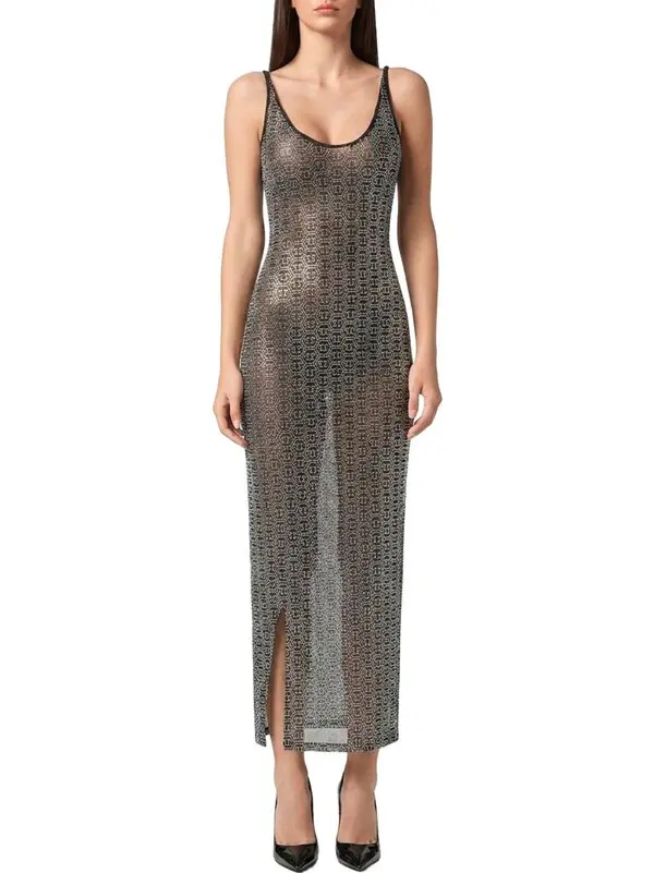 Philipp Plein Embellished Maxi Dress - Black