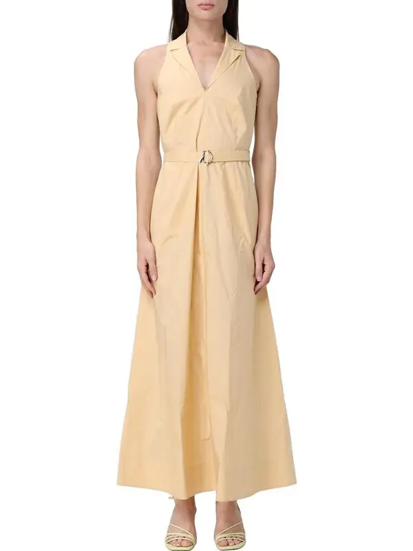 Patrizia Pepe Belted Midi Dress - Sand