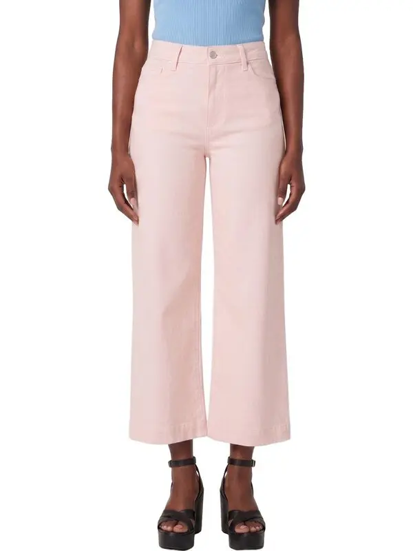 Paige Vanessa High-waisted Straight Cropped Cotton Denim Jeans - Pink