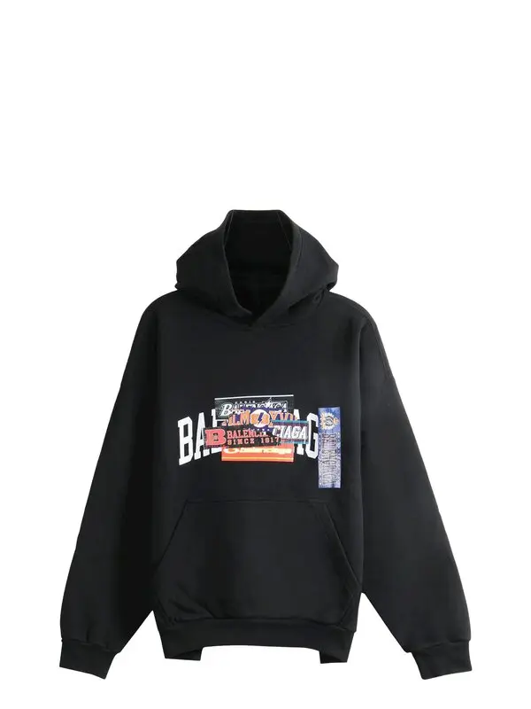 Balenciaga Medium Fit Hoodie - Black