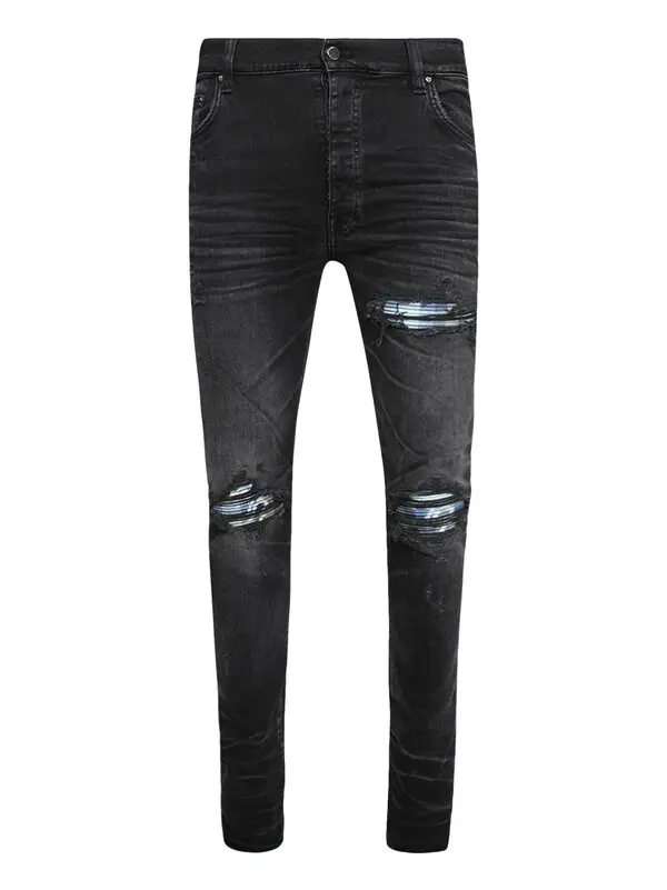 Amiri Mx1 Faded Jeans With Distressed Detailing - Black