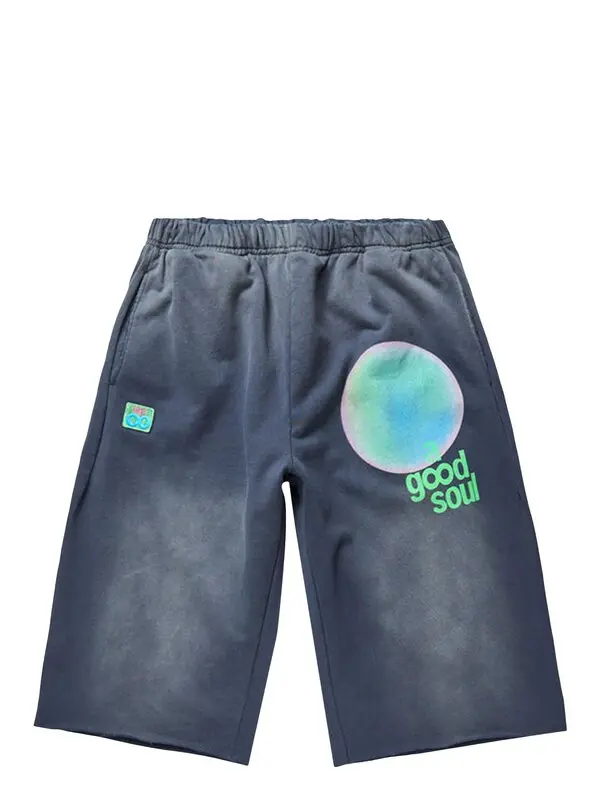 A GOOD SOUL Aura Field 3/4 Shorts - Blue
