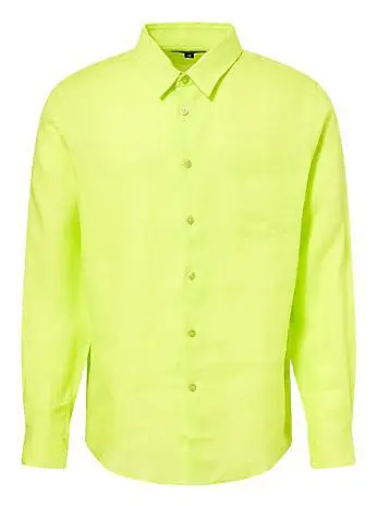 Vilebrequin Caroubis Long-sleeve Linen Shirt - Acide