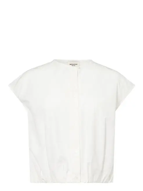 Max Mara Sleeveless Cotton Shirt - White
