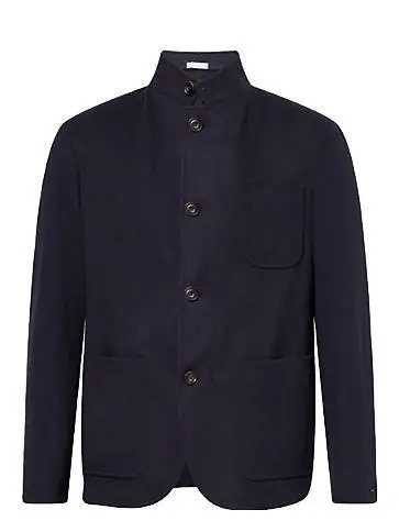 Corneliani Patch Pocket Wool Jacket - Navy