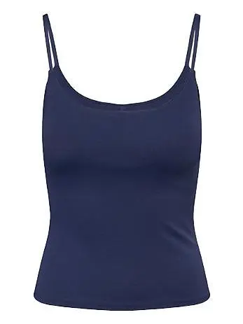 ADANOLA Skinny Strap Stretch-jersey Top - Navy Blue